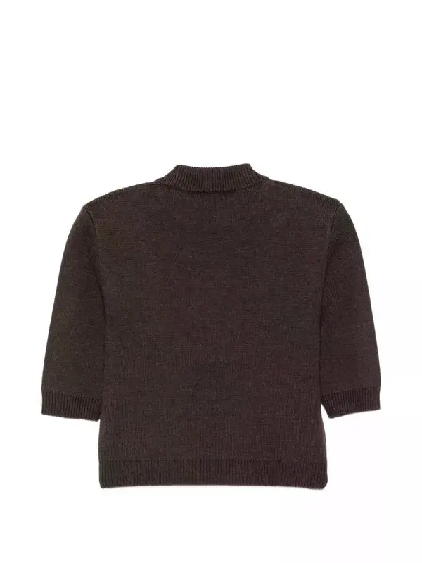 WILLY CHAVARRIA Ribbed-knit Elbow-sleeve Sweater