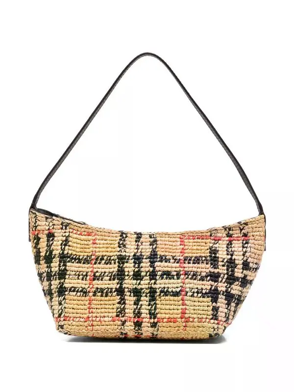 Burberry Margate Raffia Shoulder Bag - Neutrals