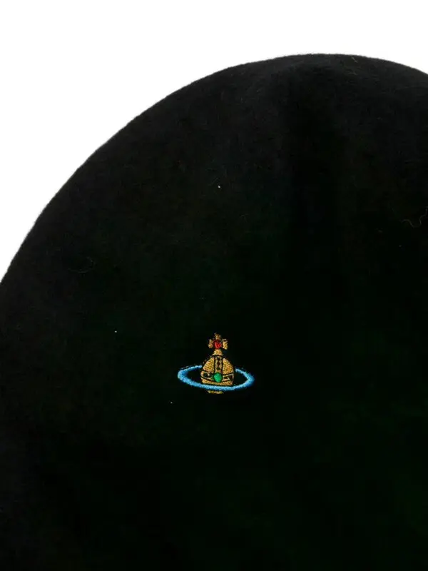 VIVIENNE WESTWOOD Orb-embroidered Cloche Hat - Black
