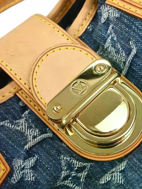 LOUIS VUITTON 2005 Monogram Denim Pleaty Handbag