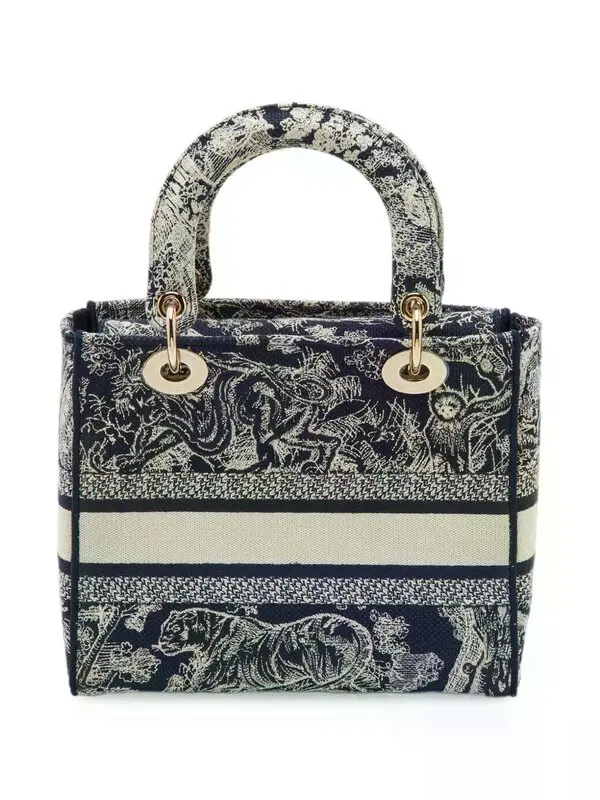 Dior Toile De Jouy Lady D-lite Tote Bag - Blue