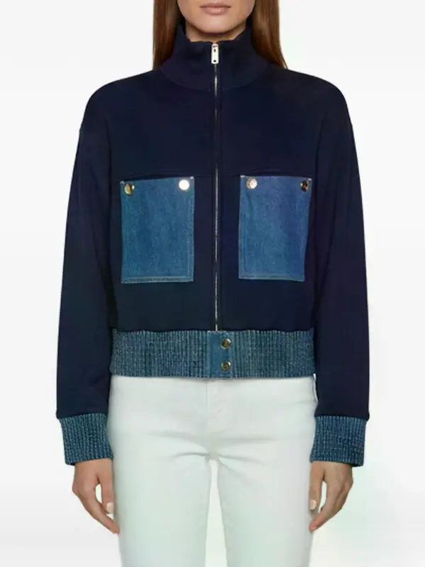 Sandro Denim-mix Short Jacket