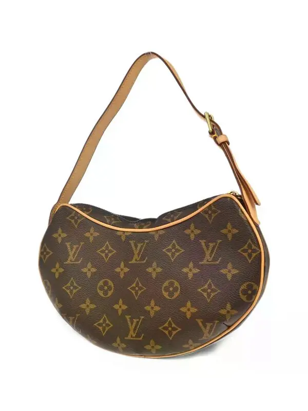 LOUIS VUITTON 2005 Monogram Pochette Croissant Shoulder Bag - Brown