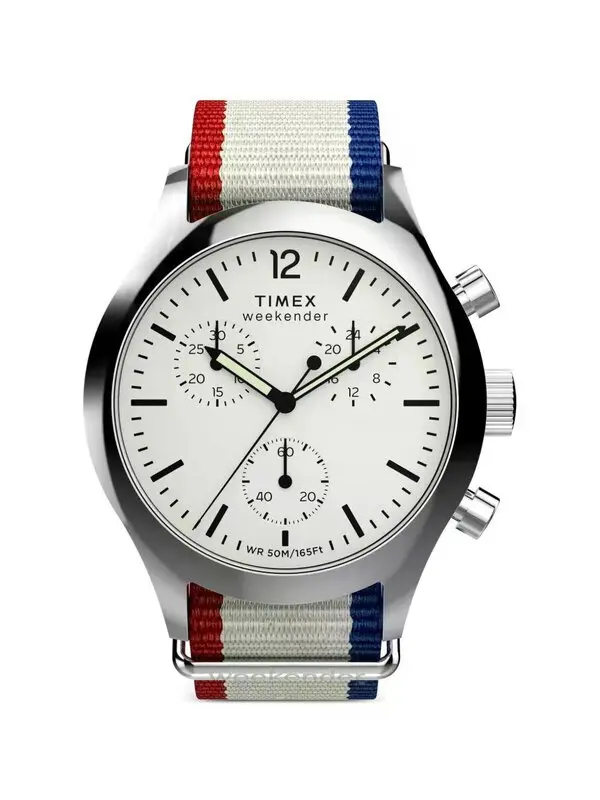 Timex® Weekender New England Chronograph 40mm Watch - White