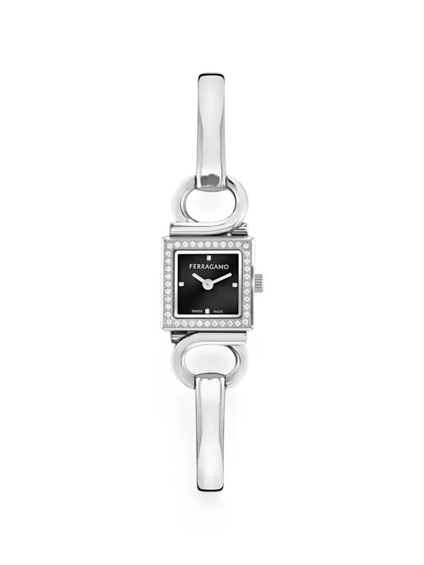 FERRAGAMO Gancio Evo Bangle 18mm Watch - Black