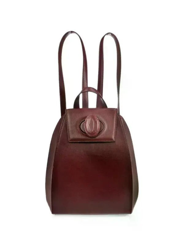 Cartier 1990-2000s Logo-embossed Leather Backpack