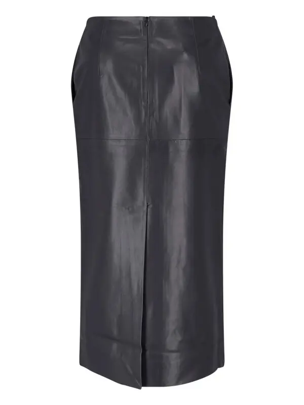 ALMADA Midi Leather Skirt "birdy