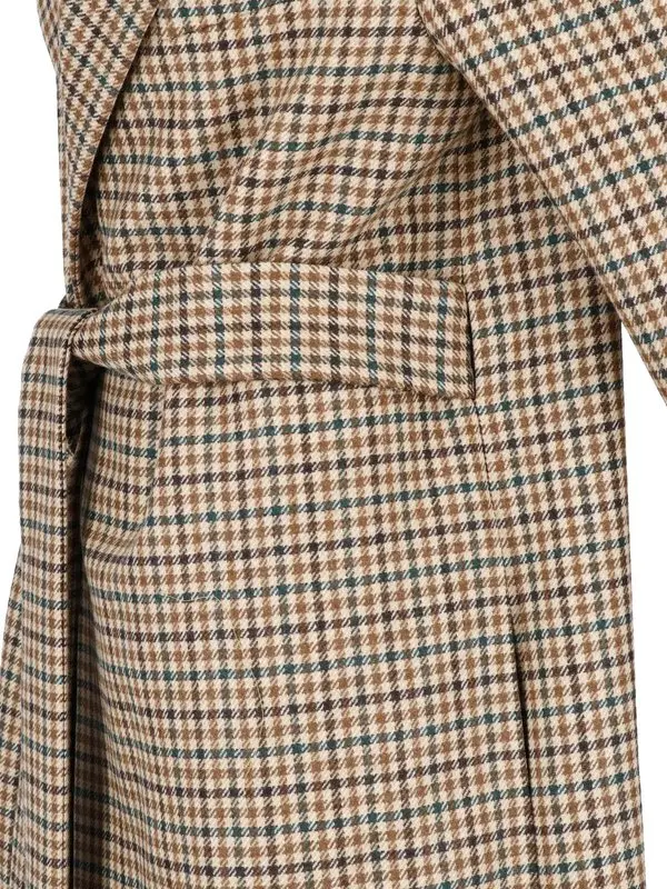 SA SU PHI Checkered Wool Coat