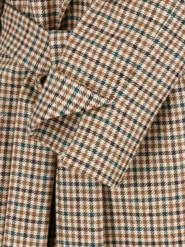 SA SU PHI Checkered Wool Coat