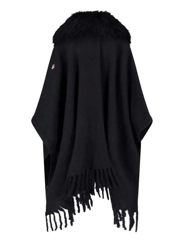 Moncler Cape With Shearling Collar