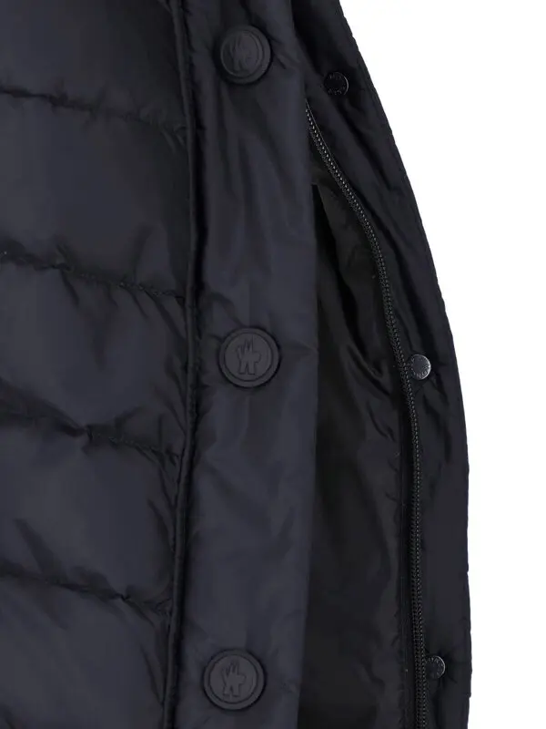 Moncler Padded Cardigan In Virgin Wool