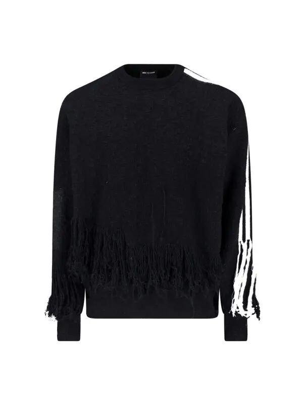 Y3 Fringed Sweater "3 Stripes
