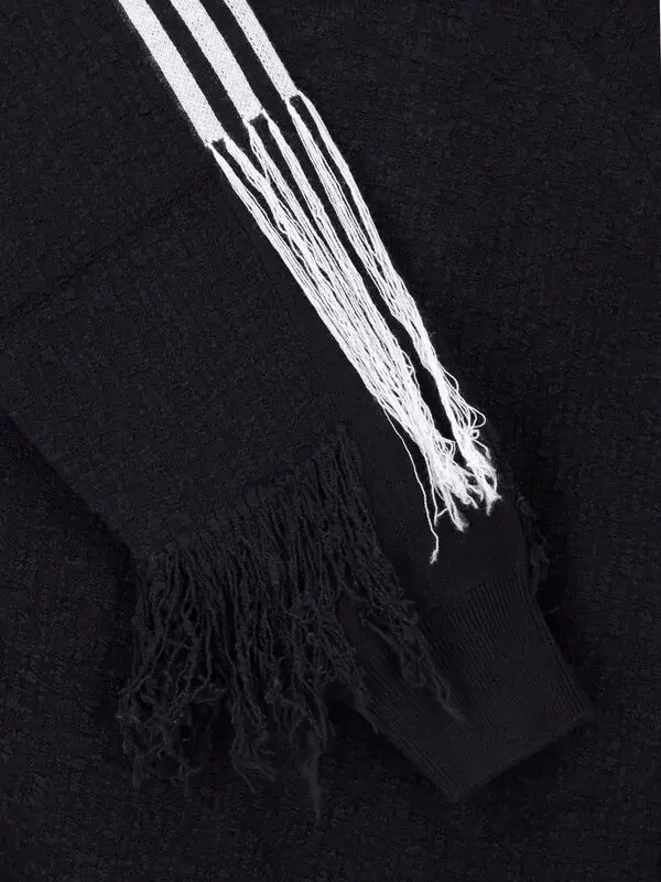 Y3 Fringed Sweater "3 Stripes