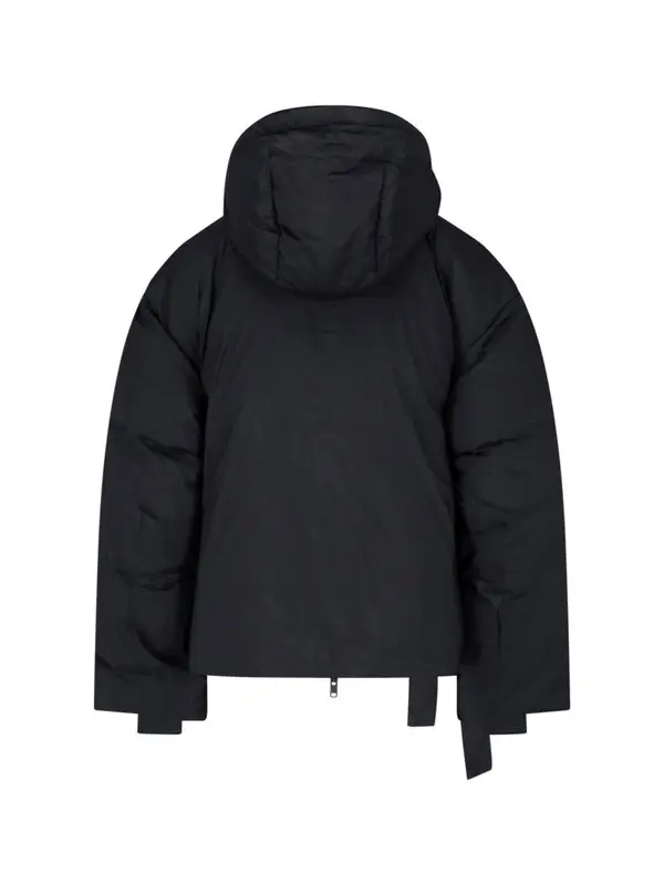 Y3 Quilted Tie-front Down Jacket