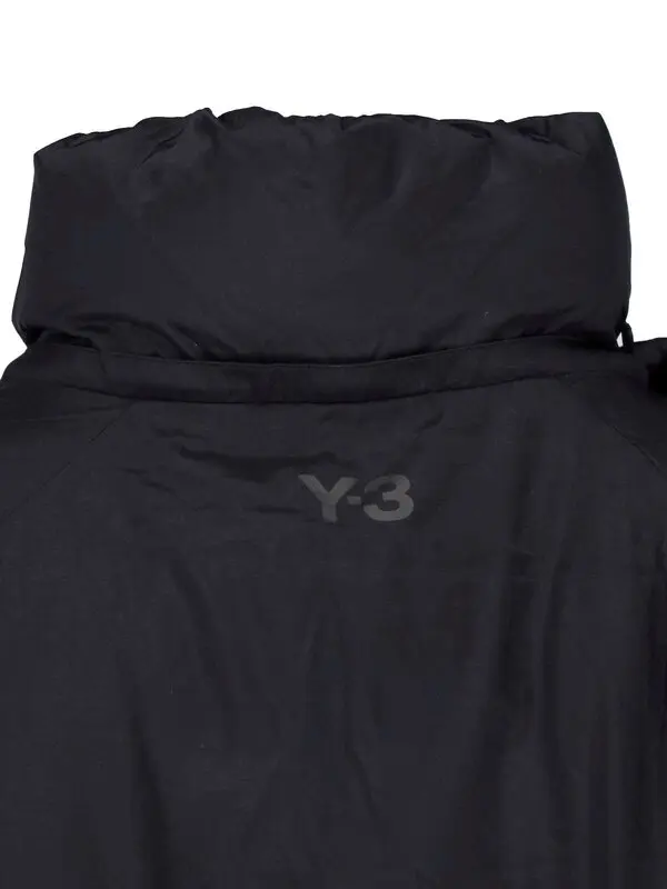Y3 Quilted Tie-front Down Jacket