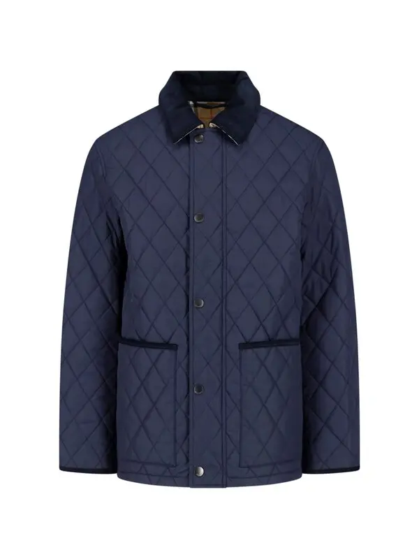 Burberry Quilted Jacket "haddington - Blue