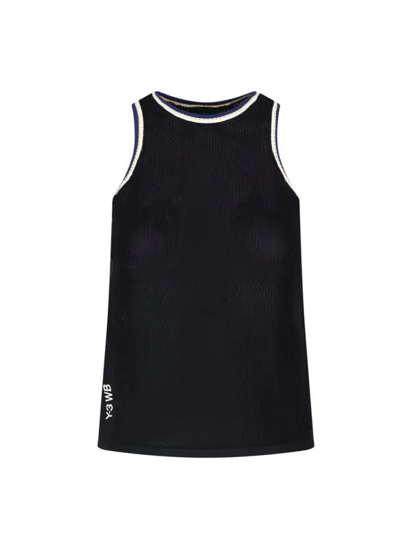 Y3 X Wales Bonner Tank Top In Mesh
