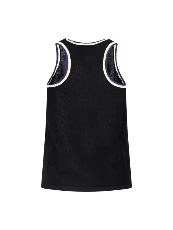 Y3 X Wales Bonner Tank Top In Mesh