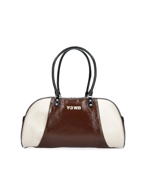 Y3 X Wales Bonner Shoulder Bag In Calfskin - Brown