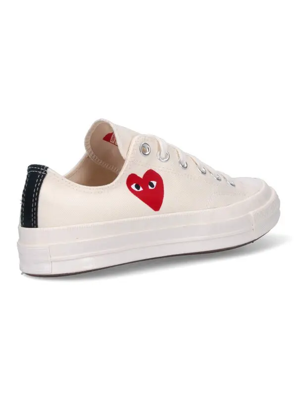 Play Comme Des Garcon Converse Chuck 70" Low Sneakers - Cream