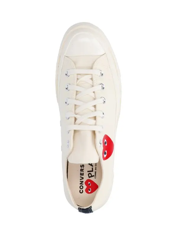 Play Comme Des Garcon Converse Chuck 70" Low Sneakers - Cream