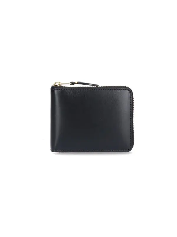 Comme Des Garçons Zip Logo Wallet - Black