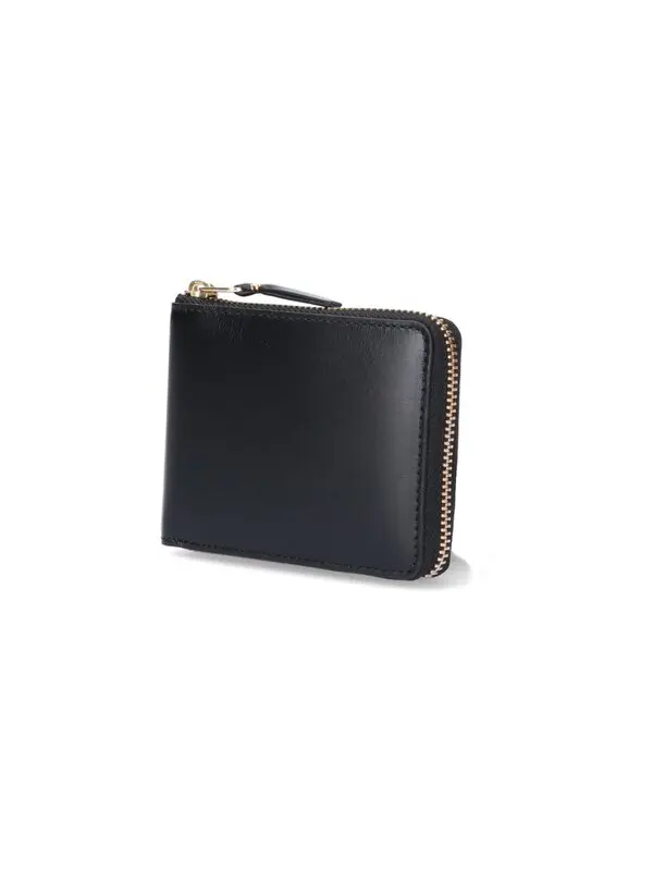 Comme Des Garçons Zip Logo Wallet - Black