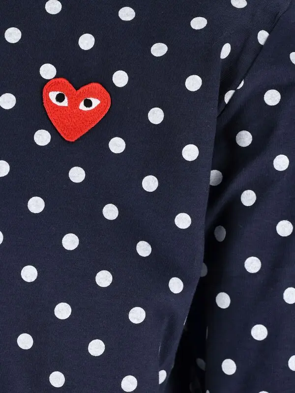 Play Comme Des Garcon Polka Dot Logo T-shirt