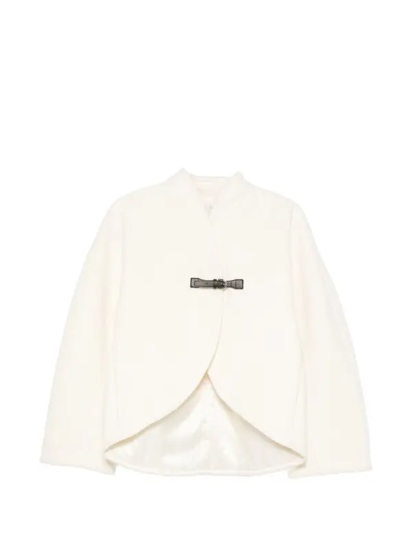 FORTE_FORTE Wool Blend Cropped Coat - Multicolor