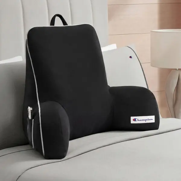 Champion Faux Wool Backrest Pillows - Black