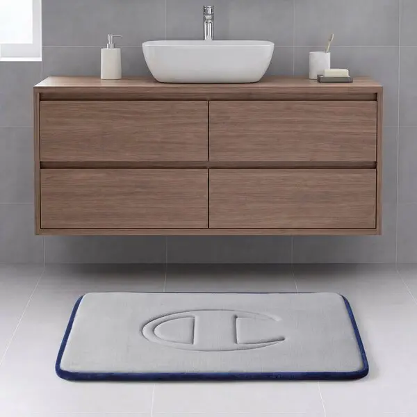 Champion Quilted Logo Memory Foam Bath Mats