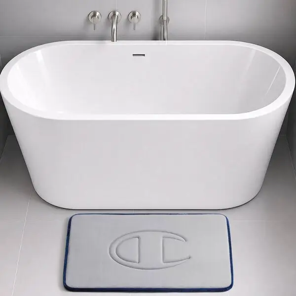 Champion Quilted Logo Memory Foam Bath Mats