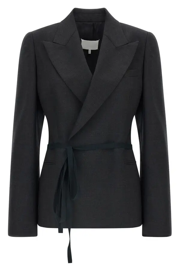 MAISON MARGIELA Wrap Blazer - Gray