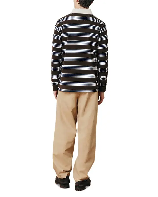 CORRIDOR Mini Stripe Rugby Long Sleeve Polo Shirt