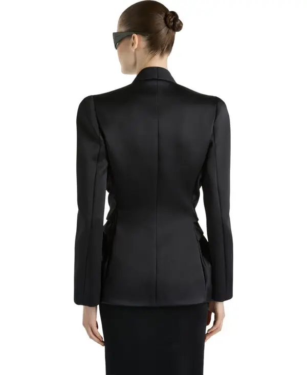 Balmain Satin Crepe Jacket With Tie Detail