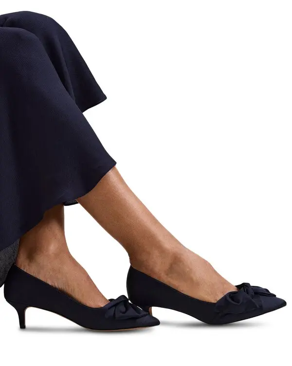 PHASE EIGHT Bow Kitten Heel Pumps
