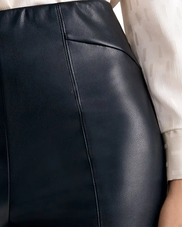 PHASE EIGHT Alora Faux Leather & Ponte Knit Mix Trousers