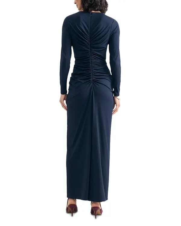 PHASE EIGHT Katharine Long Sleeve Draped Hardware Maxi Dress
