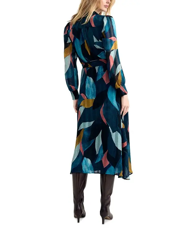 PHASE EIGHT Catalina Petal Abstract Print Midi Dress