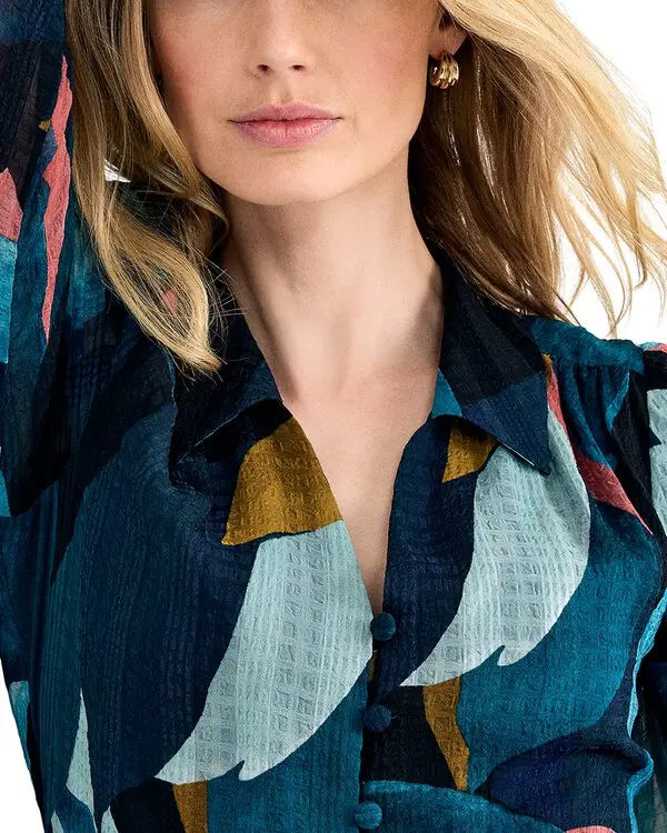 PHASE EIGHT Catalina Petal Abstract Print Midi Dress