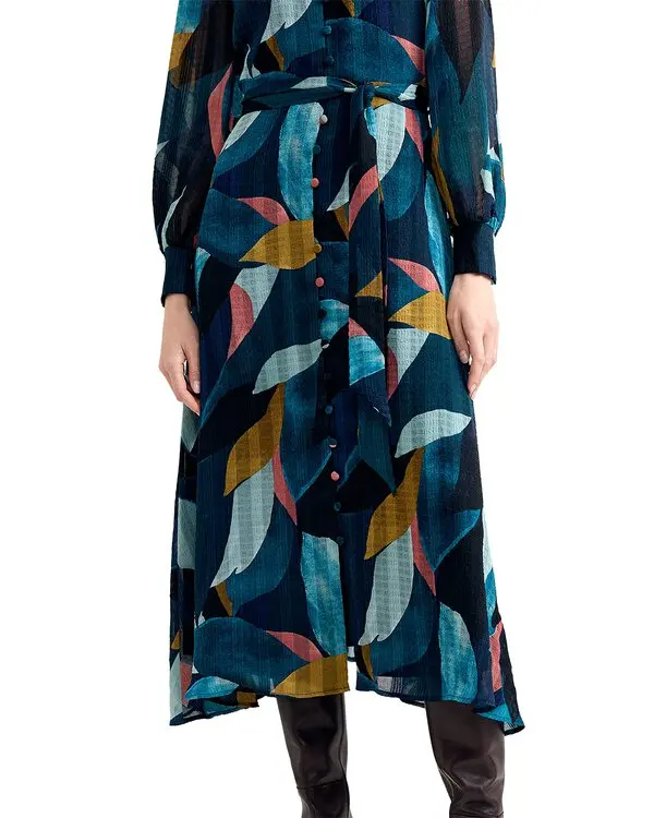 PHASE EIGHT Catalina Petal Abstract Print Midi Dress