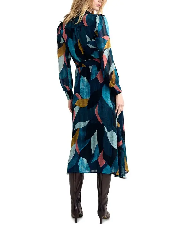 PHASE EIGHT Petite Catalina Petal Abstract Print Midi Dress