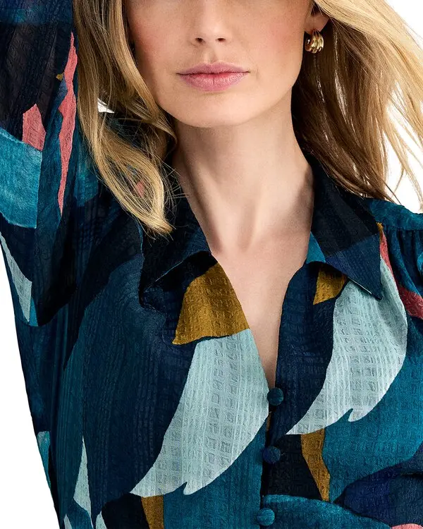 PHASE EIGHT Petite Catalina Petal Abstract Print Midi Dress