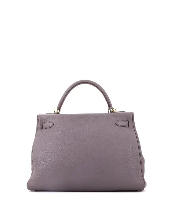 Hermès Kelly 32 Handbag Grey Togo With Gold Hardware