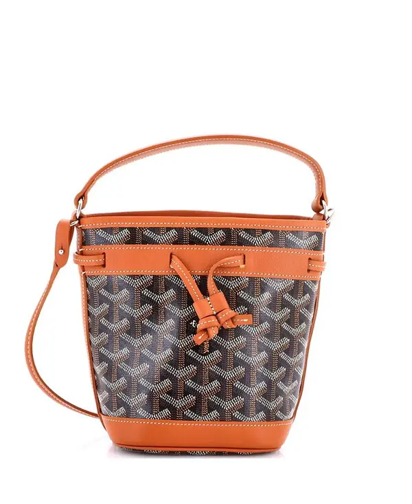 Goyard Petit Flot Bucket Bag Coated Canvas - Brown