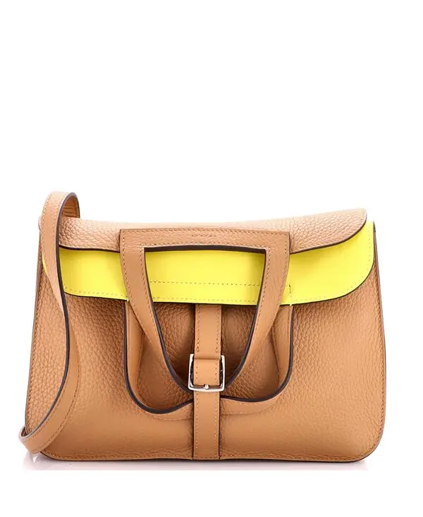 Hermès 25 Halzan Bag Verso Clemence - Brown