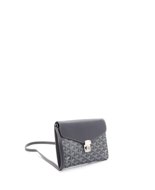 Goyard Chypre Wallet On Strap Coated Canvas With Leather