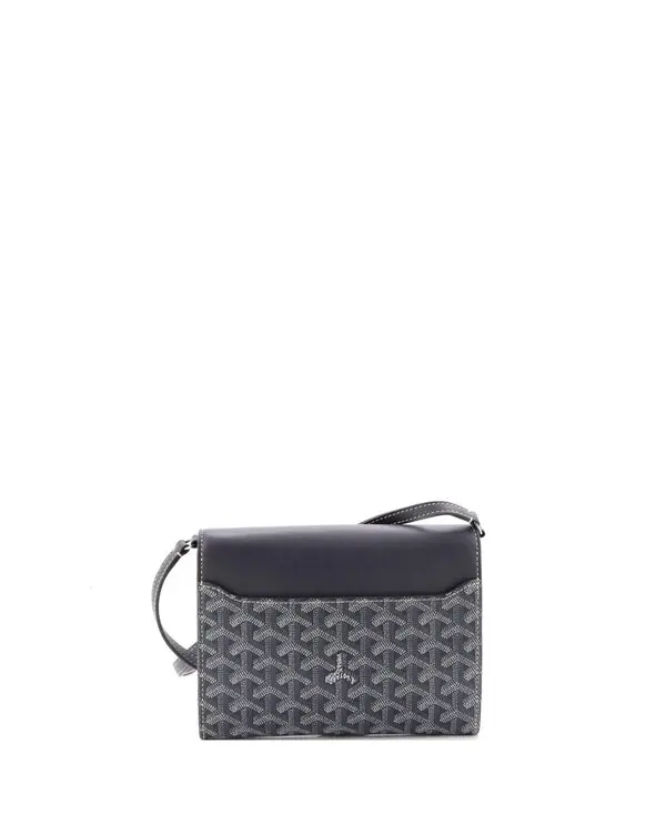 Goyard Chypre Wallet On Strap Coated Canvas With Leather