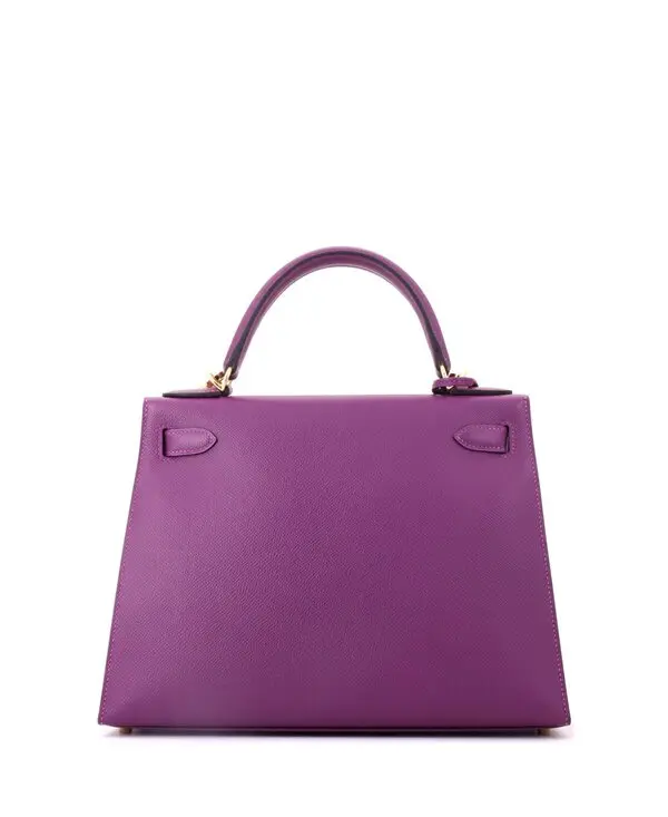 Hermès Kelly 28 Handbag Purple Epsom With Gold Hardware
