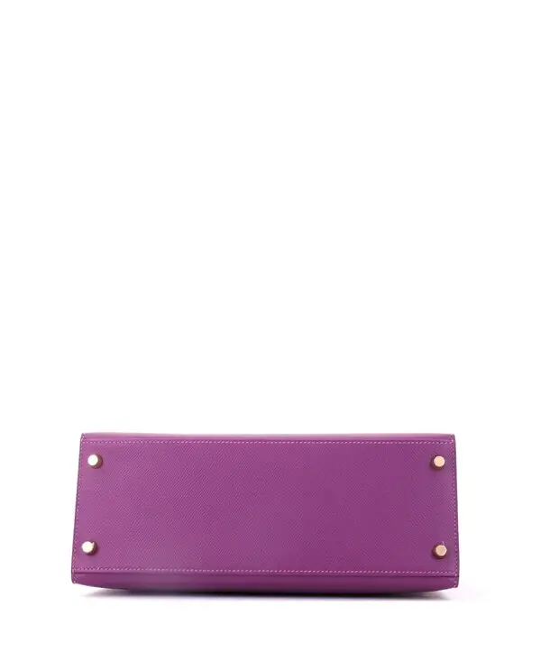 Hermès Kelly 28 Handbag Purple Epsom With Gold Hardware